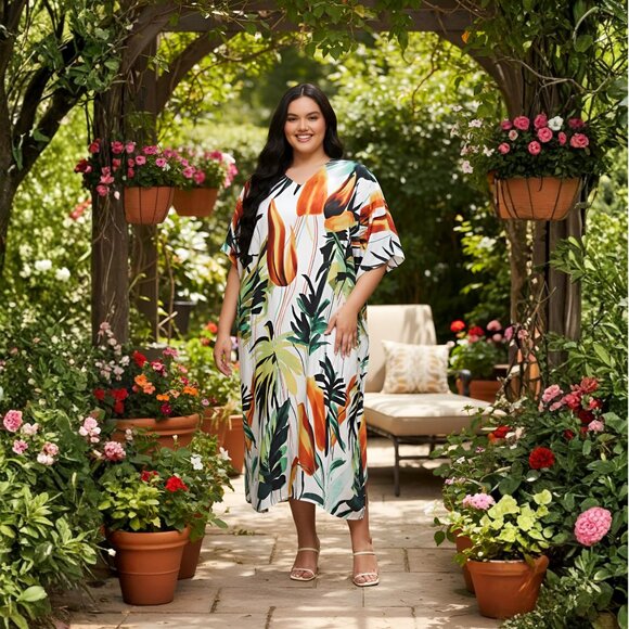 Gypsie Blu | Kaftans | Gypsie Blu Summer Beach Cover Up Caftan Dress ...